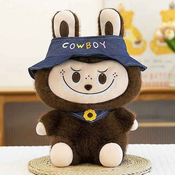 Плюшена кукла Labubu, 40 см. (Cowboy) | Бърза доставка – Labubu Mania
